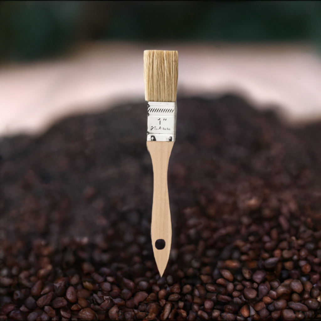 1" Wide Flat Brush with Natural Bristles and Wooden Handle – Philly ...